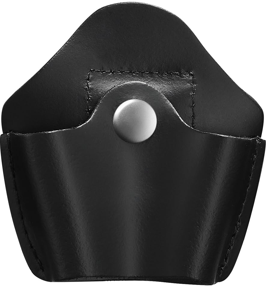 Shield Wallets Open Top Handcuff Case Black Leather Handcuff Case for ...