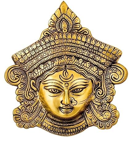 Buy Metal Durga Face/Durga Head Wall Hanging for Home Decor Diwali ...