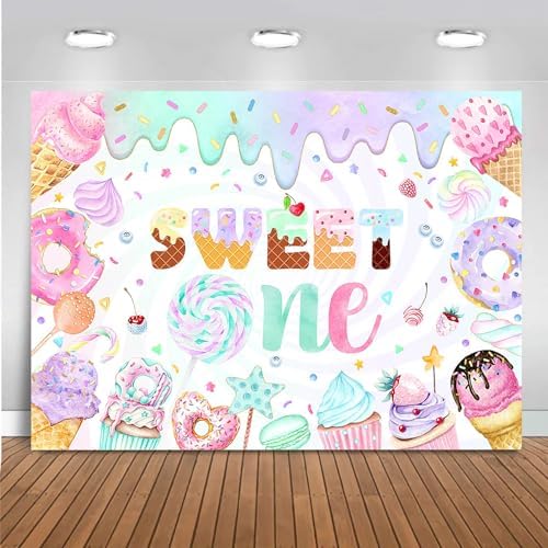 Amazon.com : Avezano Sweet One Birthday Backdrop for Baby Girl's First ...