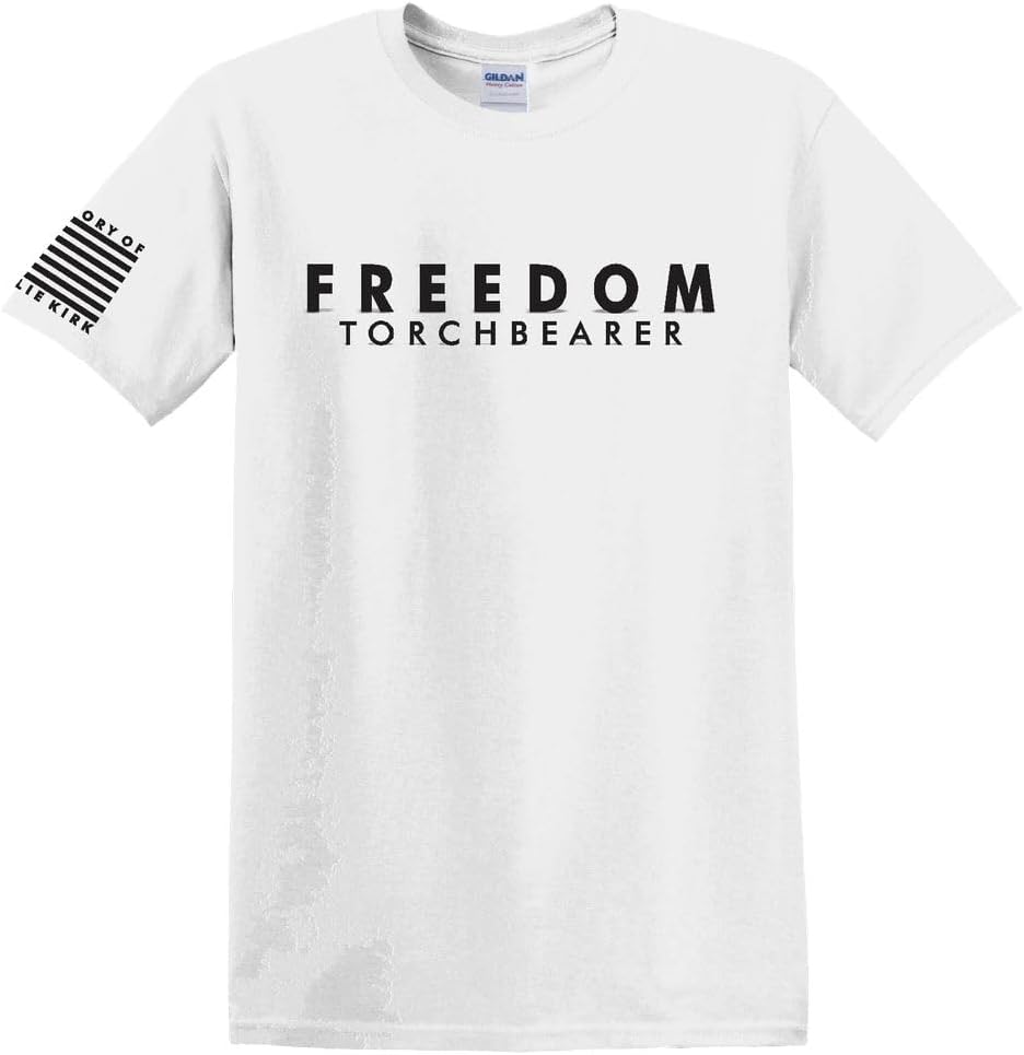 Amazon.com: Mitchell Proffitt Freedom - Charlie Kirk T-Shirt White ...