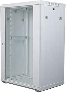 Amazon.com: NavePoint 18U Network Cabinet with Glass Door – 18U Wall Mount Server Cabinet White ...