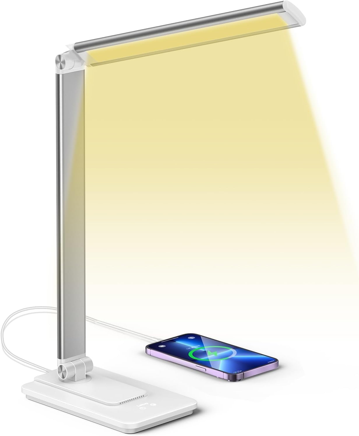 Amazon.co.jp: Matakul デスクライト LED スタンドライト 目に優しい 電気スタンド 卓上 無段階調光 5段階調色 高輝度 簡単操作 角度自由調整 タイマー機能 タッチ ...