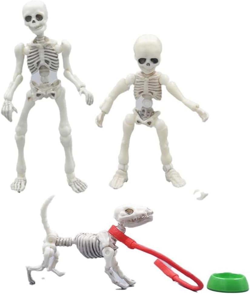 Amazon.com: Prinomorㅤ 3pcs Cute Fashion Design Mr. Bones Mini Pose ...