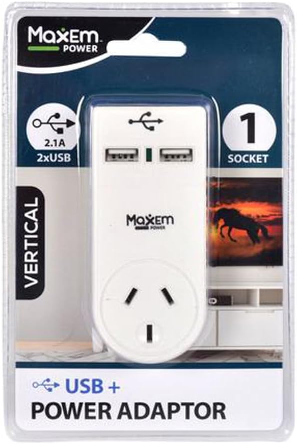 MaxEm Power Power Adaptor with 2 x 2.5A USB Port : Amazon.com.au ...