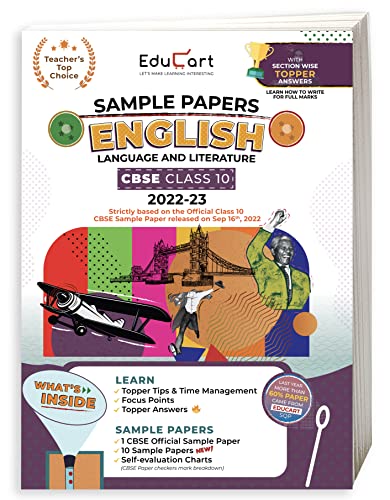 Buy Educart CBSE Class 10 ENGLISH LANGUAGE and LITERATURE Sample Papers ...