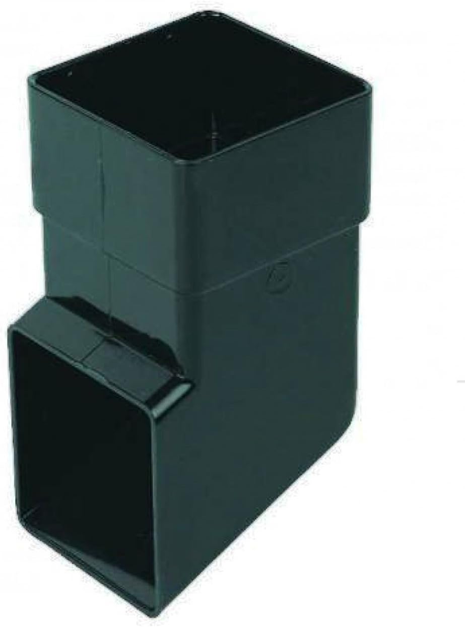 FLOPLAST 65mm Square Downpipe Socket - Black - Pack of 2 : Amazon.co.uk ...