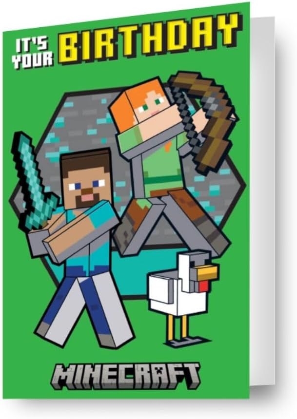 Minecraft Age 6 Birthday Card : Amazon.co.uk: Stationery & Office Supplies