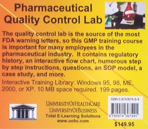 Amazon | Pharmaceutical Quality Control Lab: Gmp (Good Manufacturing ...