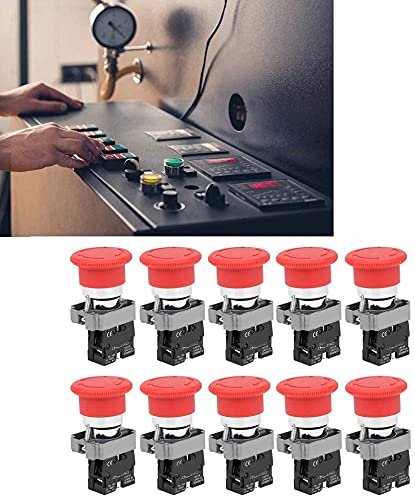 Snapklik.com : 660V 10A Emergency Stop Push Button Switch ZB2-BE102C ...