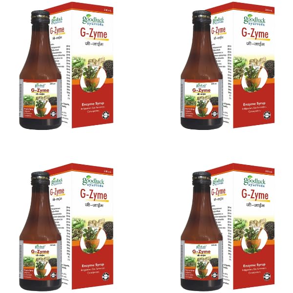 Buy Goodluck Ayurveda | G-Zyme Enzyme Syrup | For Indigestion, Gas ...