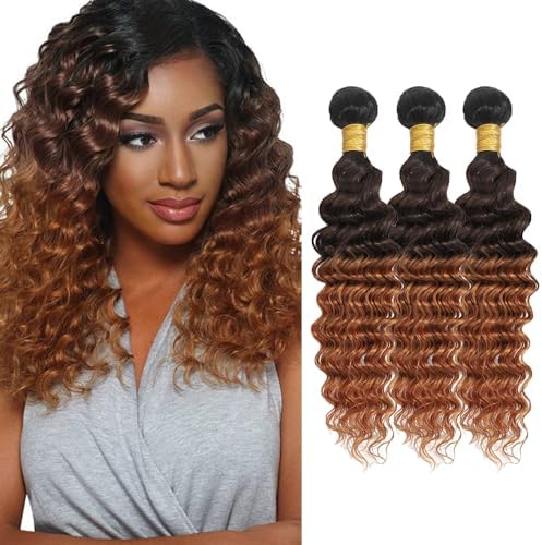 Amazon.com : 1b/4/30 Human Hair Bundles Color 4 Human Hair Bundles ...