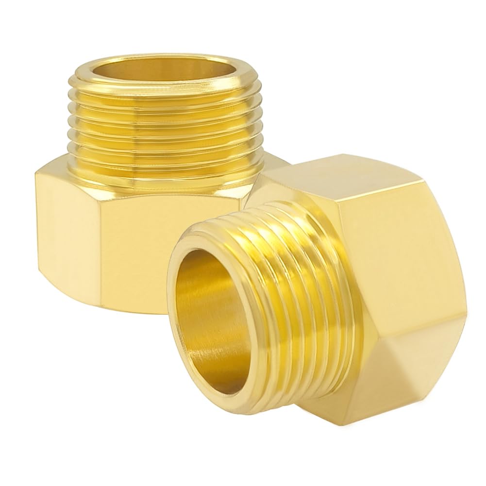 Amazon.com: Hooshing 2PCS Brass Pipe Fitting 3/4" NPT Male to 3/4" NPT ...