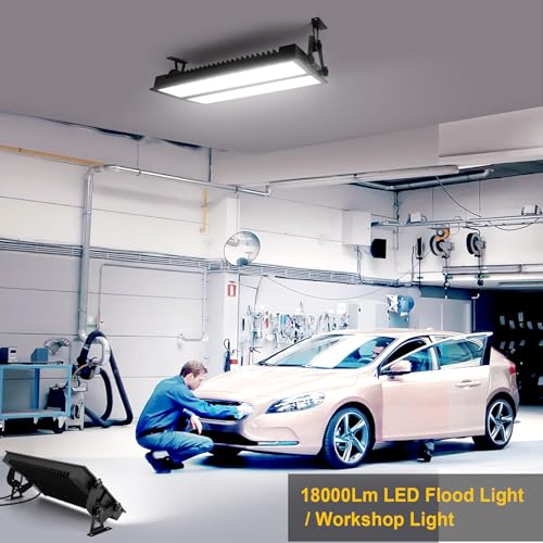 FastDeng 2 Pack LED Shop Lights, 150W 18000lm 5000K Daylight LED Garage ...