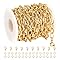 Amazon.com: YOUBEIYEE 2 Yard Gold Plated Chain for Jewelry Making ...