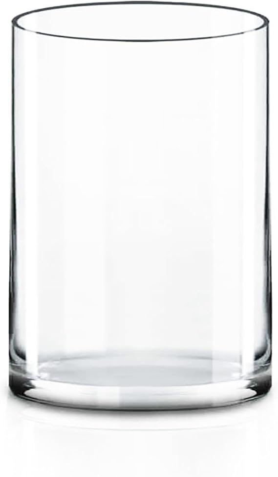 Amazon.com: CYS EXCEL Glass Cylinder Vase (H:7" D:5") | Multiple Size ...