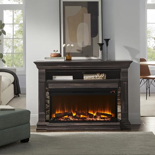 OKD 52 Inch Electric Fireplace with Mantel, Fireplace TV Stand with 36 ...