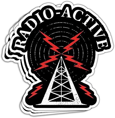 Amazon.com: HOSALA (3Pcs/Pack) Radio-Active Sticker Funny Ham Radio ...