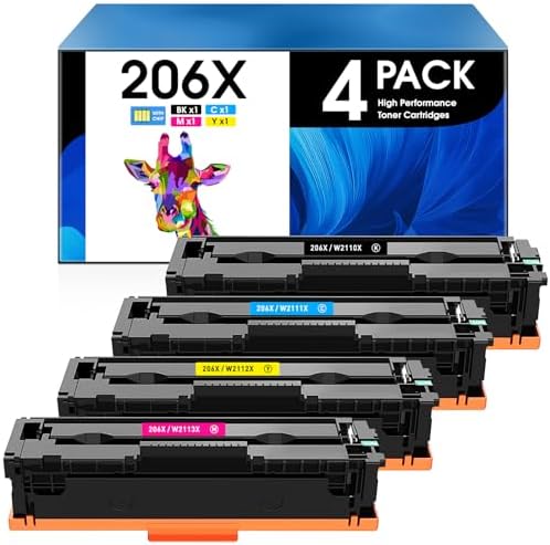 Amazon.com: MasaiMara 206X 206A Toner Cartridges 4-Pack High-Yield ...