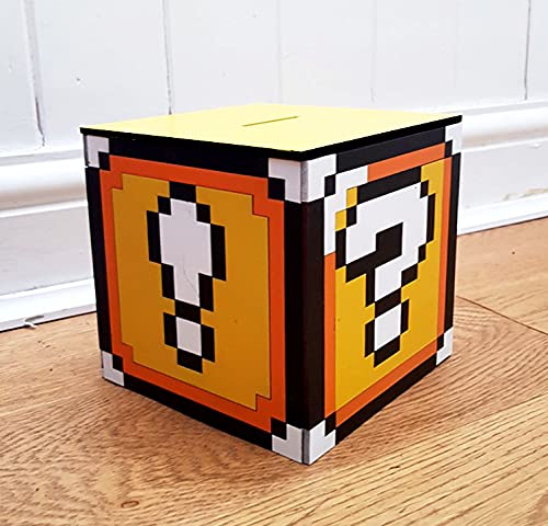 Super Mario Yellow Block Money Box : Amazon.co.uk: Handmade Products