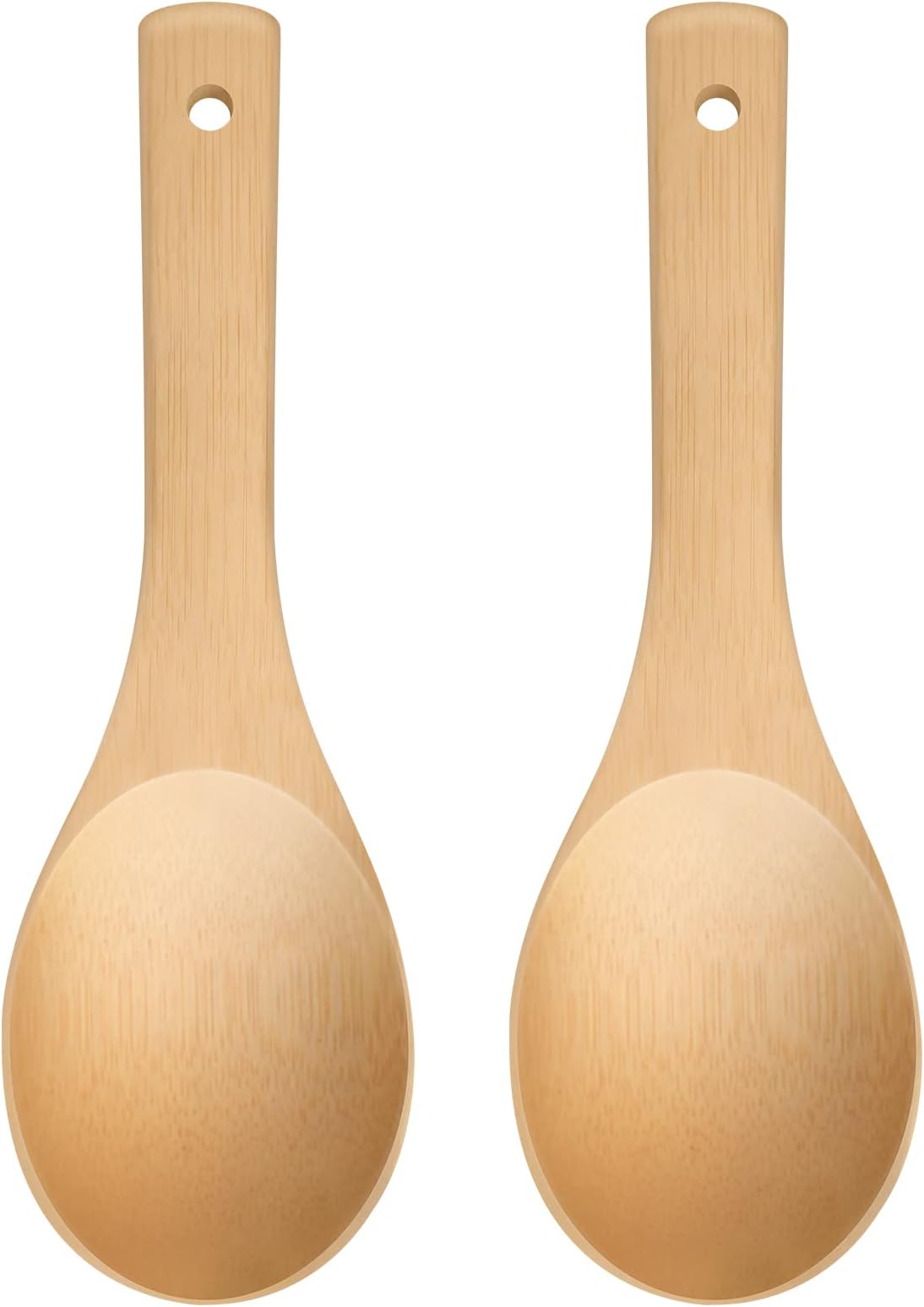 Amazon.com | Honbay 2PCS Bamboo Rice Scoops Paddles for Kitchen (20cm ...