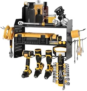 Amazon.com: TRZZ Power Tool Organizer, 3-Tier Drill Holder Wall Mount ...