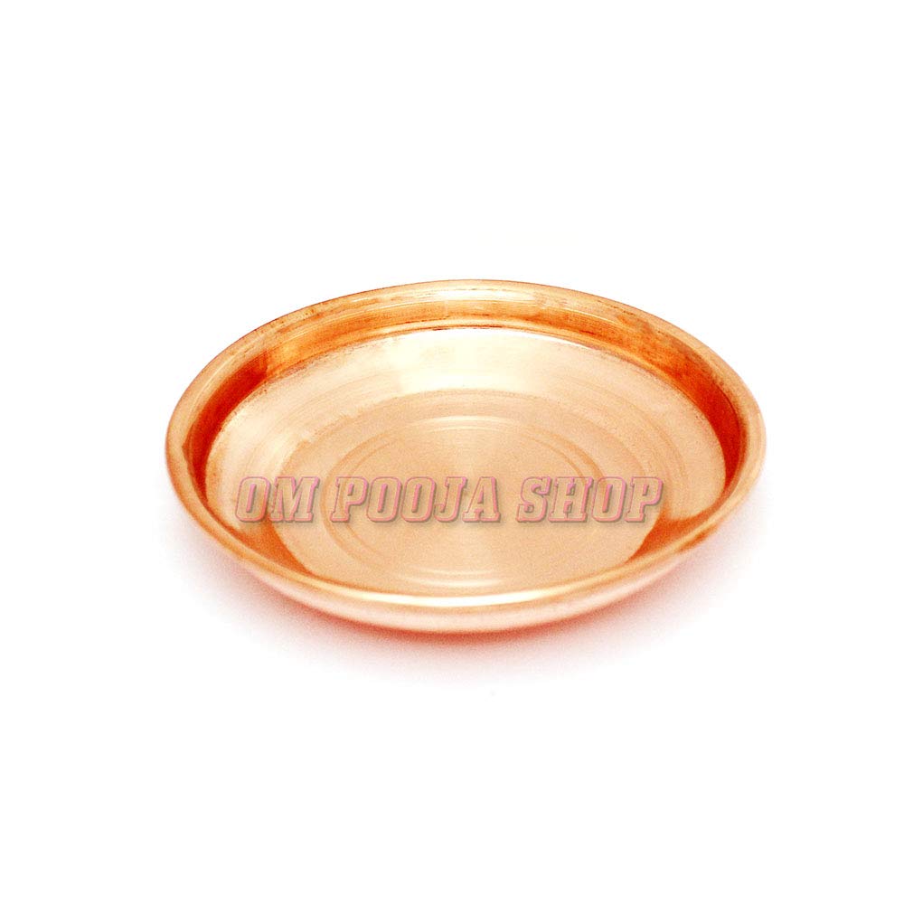 Buy Copper Plate for Naivedya for Festival Hindu Pooja Set Prayer ...