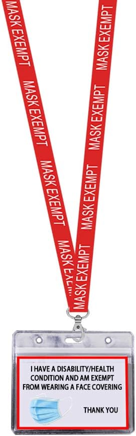 Mask Exemption Card Includes 1Pcs Neck Lanyard Straps And 1Pcs Mask mask-exemption-card-includes-1pcs-neck-lanyard-straps-and-1pcs-mask