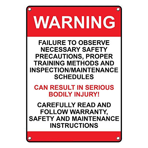 Amazon.com: Weatherproof Plastic Vertical Warning Failure to Observe ...