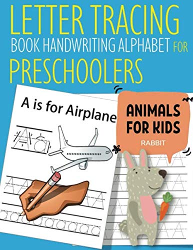 Letter Tracing Book Handwriting Alphabet for Preschoolers Animals for ...