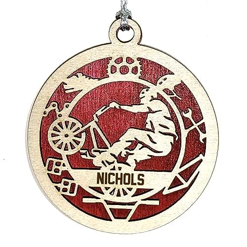 Amazon.com: Male BMX laser cut personalized wood ornament : Handmade ...