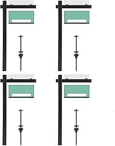 Amazon.com : Goplus Real Estate Sign Posts, 6 Ft 2 Pack Vinyl Realtor ...