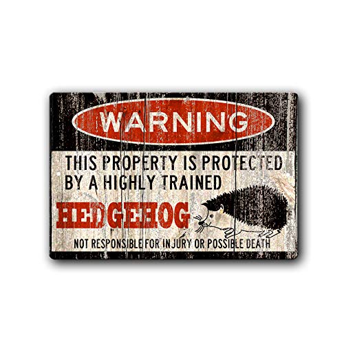 Amazon.com: Hedgehog Warning Sign, Funny small Pet sign, Hedgehog ...