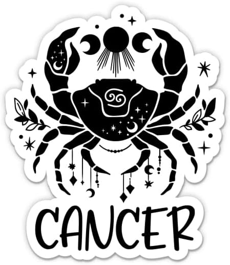 Amazon.com - Cancer Zodiac Sign Sticker - 3" Laptop Sticker ...