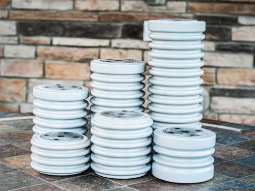 Meister Intl A30-2 gray porcelain bus insulator, 7.5kv, 75kv BIL, 4.5"H ...