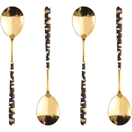 Amazon.com: Stainless Steel Soup Spoon,Korean Dessert Spoon,Spotted ...