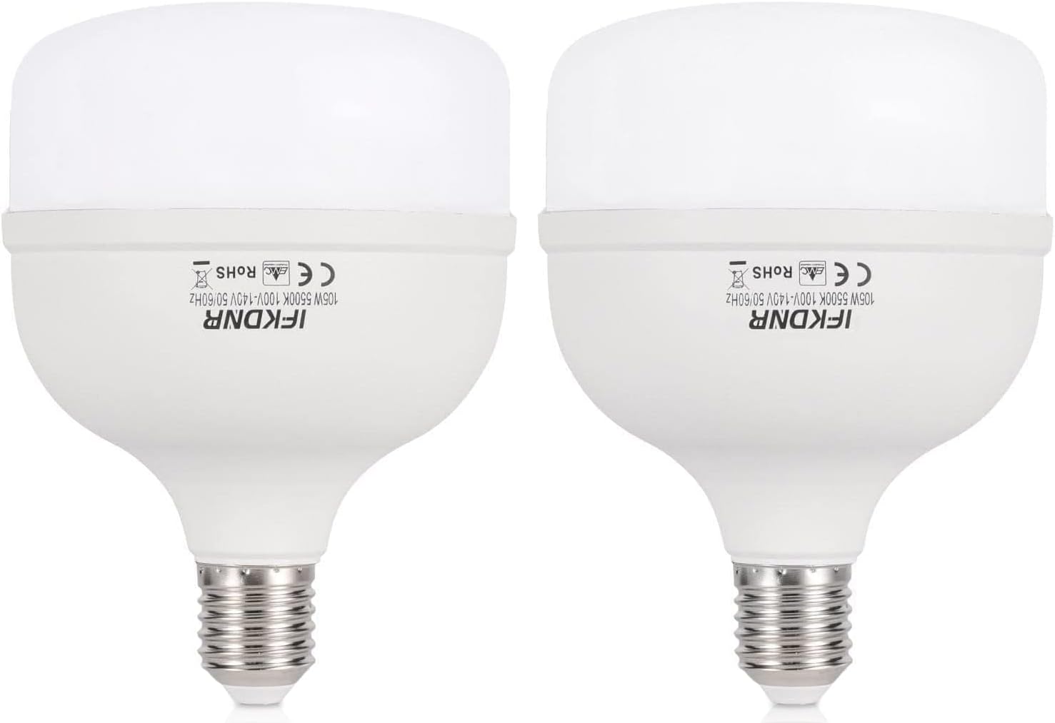 Amazon.com : IFKDNR 2 Pack 105W LED Light Bulb 5500K Flicher-Free ...