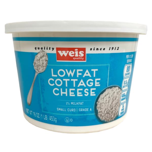 Amazon.com: Weis Quality, Cottage Cheese 1% Milkfat Lowfat, 16 Ounce ...