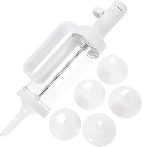 Amazon.com: Hemoton Cookie Press Tool Set with 6 Nozzles Biscuit Maker ...