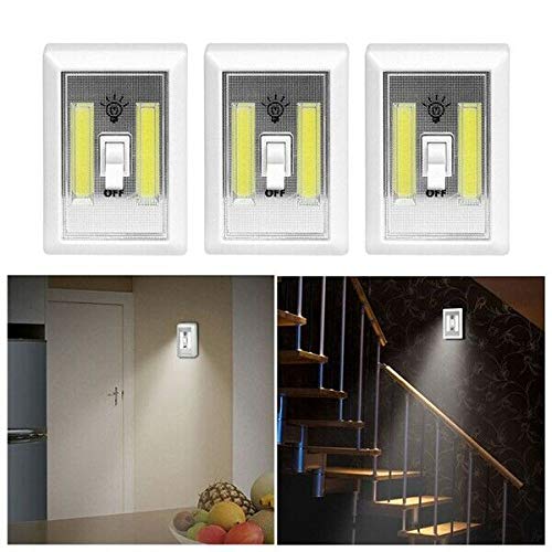 Generic 3 PCS COB LED Wall Switch Wireless Battery Operated Closet ...