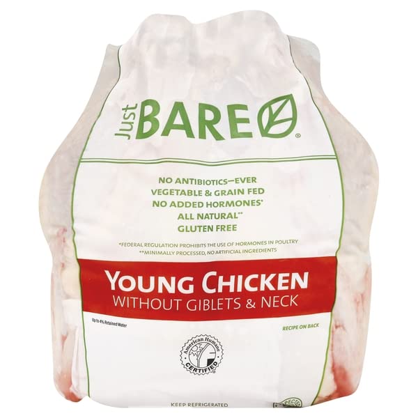 Amazon.com: Just Bare Chicken, Young Chicken Without Giblets & Neck, 56 ...