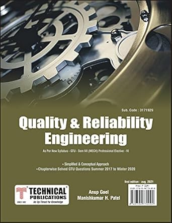 Quality and Reliability Engineering for GTU 18 Course (VII - Mechanical ...