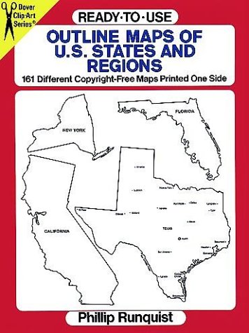 Buy Ready-to-Use Outline Maps of Us States and Regions: 161 Different ...