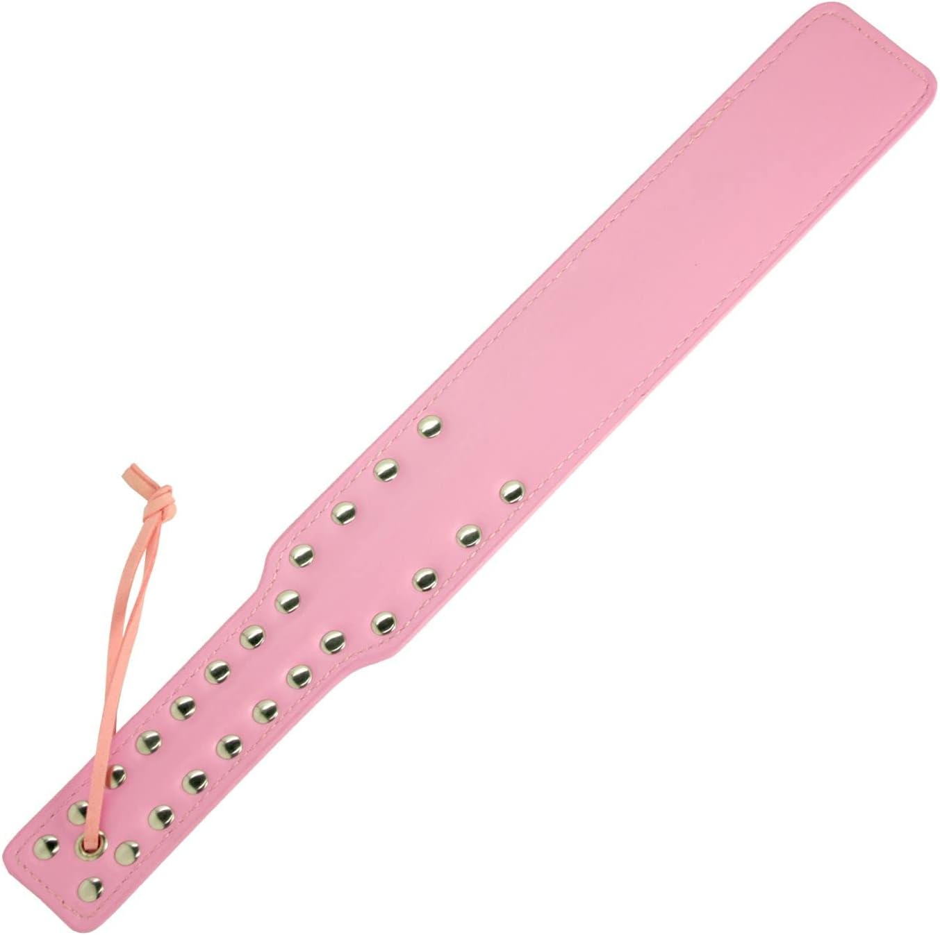 Amazon.com: Leather Studded Spanking Bondage Paddle Pink : Health ...