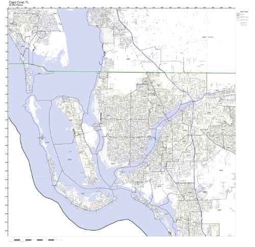 Amazon.com : Cape Coral, FL ZIP Code Map Laminated : Prints : Office ...