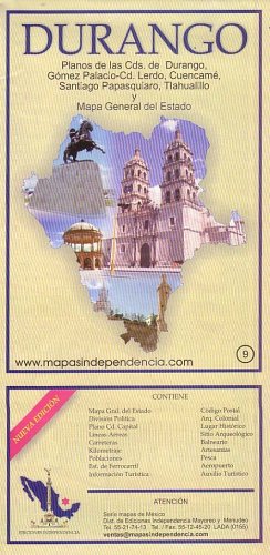 Durango State and Durango City Map: Ediciones Independencia ...