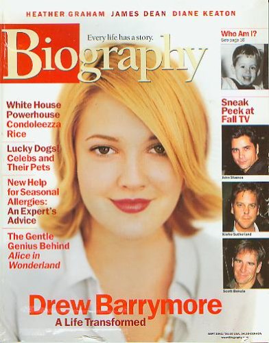 Biography Magazine September 2001 Drew Barrymore, Condoleezza Rice ...