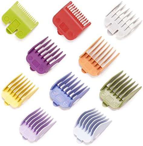 Amazon.com: 10 Color Professional Hair Cutting Guards and Combs Set ...
