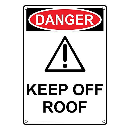 Amazon.com: Weatherproof Plastic Vertical OSHA Danger Keep Off Roof ...