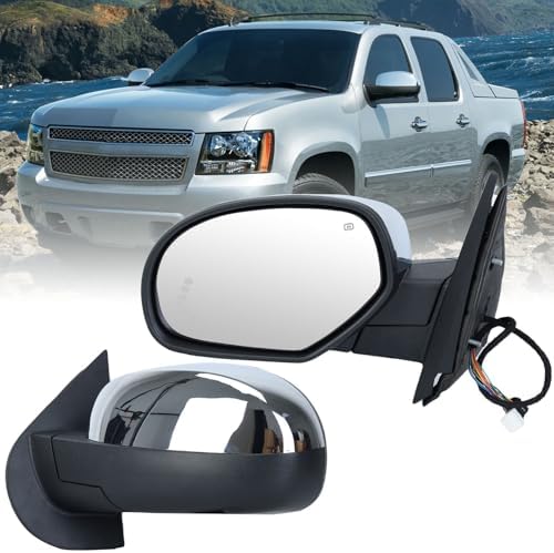 Amazon.com: Left Chrome Power Folding Side Mirror Compatible with 2007 ...