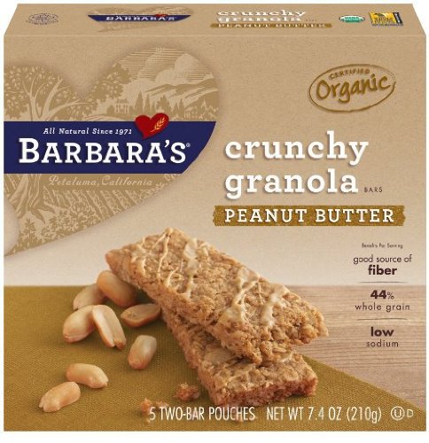 Amazon.com: Barbara's Bakery Crunchy Organic Granola Bars, Peanut ...